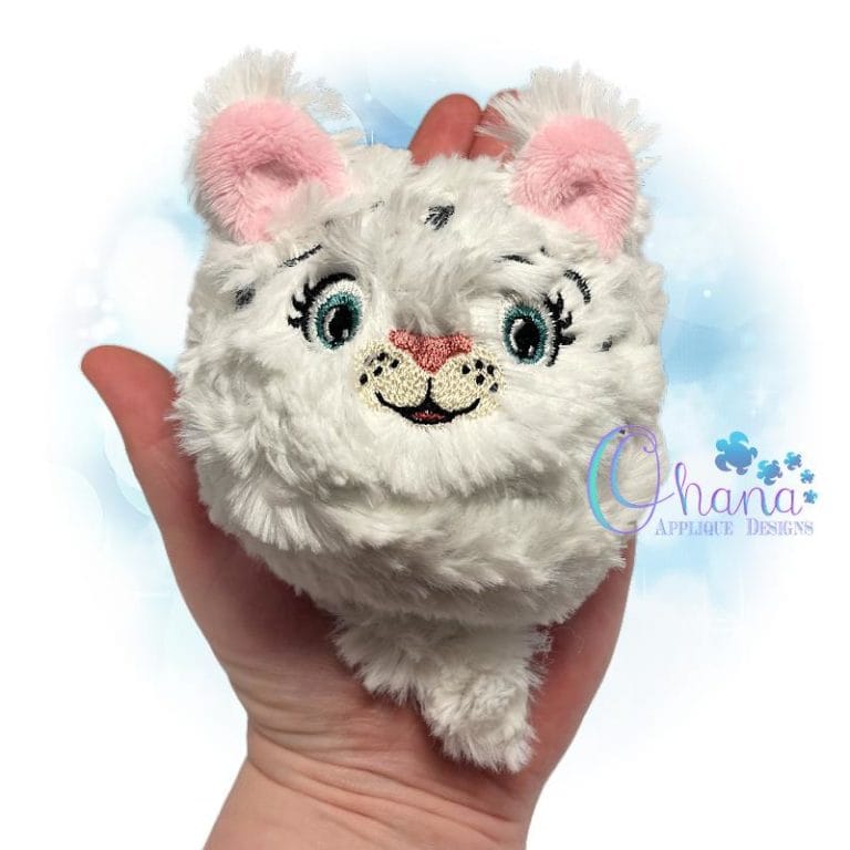 Ball Tiger Stuffie Embroidery Design - Ohana Applique Designs