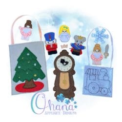 Nutcracker Finger Puppets Embroidery Design - Ohana Applique Designs