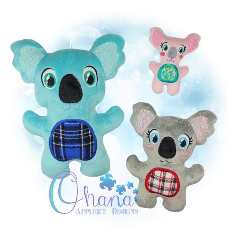 Konnie Koala Stuffie Embroidery Design - Ohana Applique Designs
