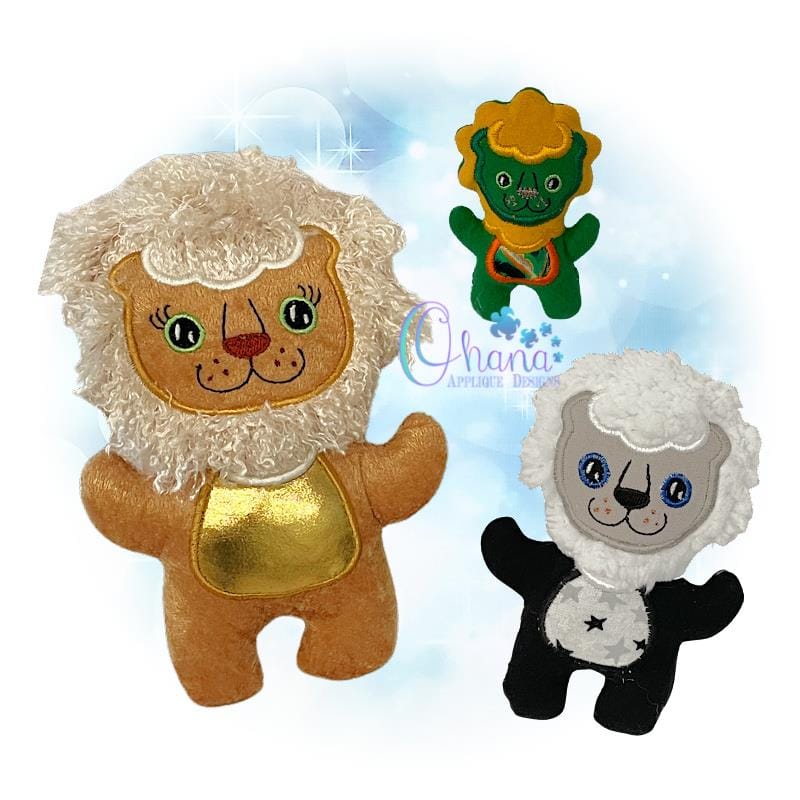 Lukas Lion Stuffie Embroidery Design - Ohana Applique Designs