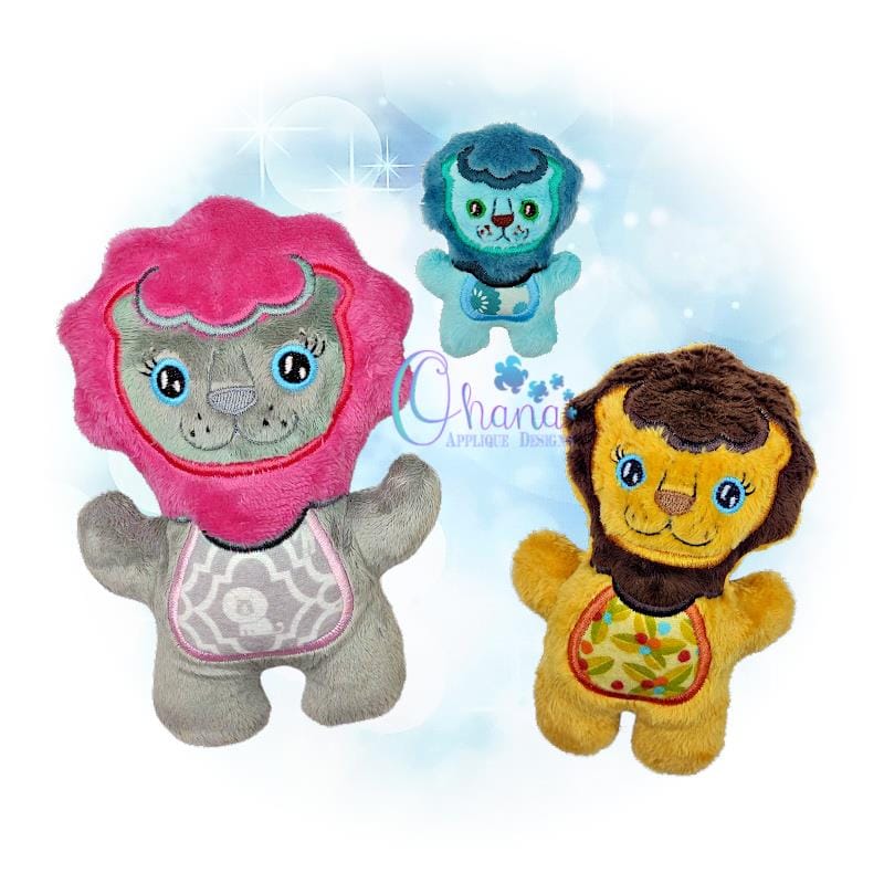 Lukas Lion Stuffie Embroidery Design - Ohana Applique Designs