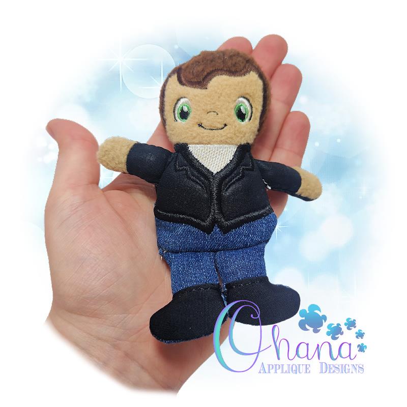 Fifties Boy Stuffie Embroidery- Ohana Applique Designs