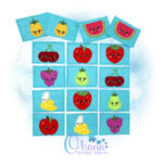 Fruit Matching Card Game - Ohana Applique Designs