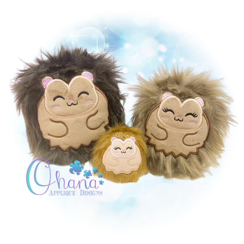 Sleepy Hedgehog Eggie Stuffie Embroidery - Ohana Applique Designs