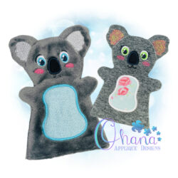 Koala Hand Puppet Embroidery Design- Ohana Applique Designs