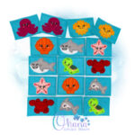 Ocean Matching Card Game - Ohana Applique Designs
