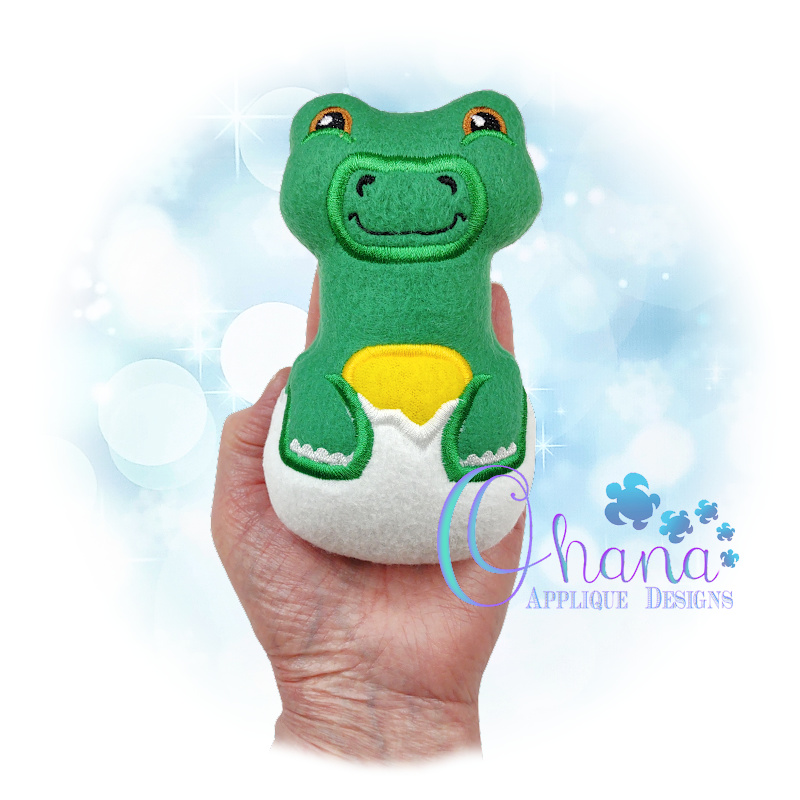 Baby Long Neck Dino Stuffie Embroidery- Ohana Applique Designs