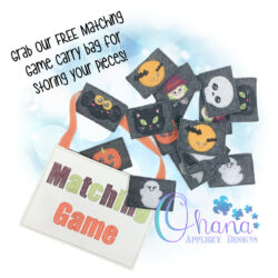 Halloween Matching Card Game - Ohana Applique Designs