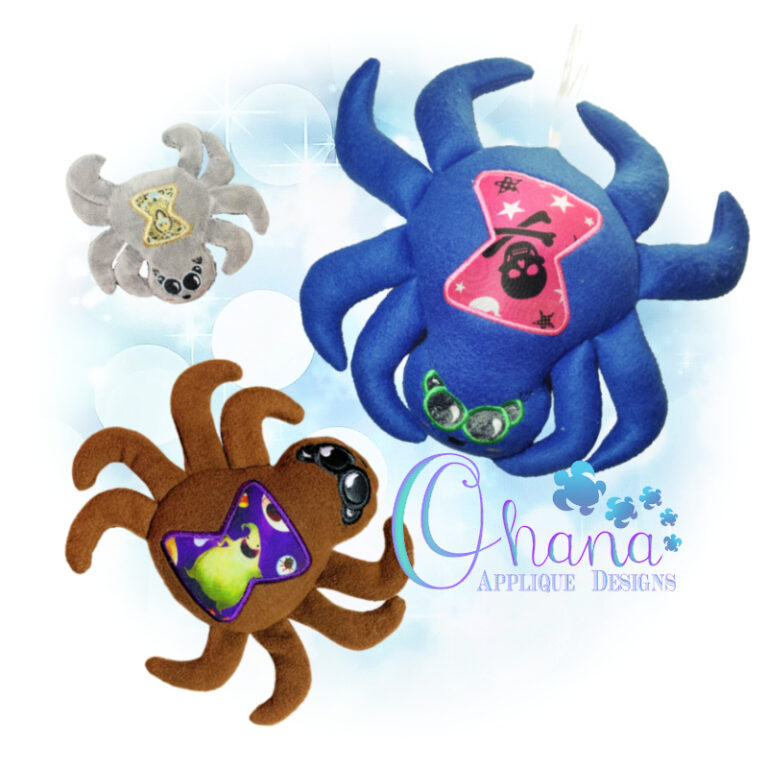 Webster Spider Stuffie Embroidery Design- Ohana Applique Designs