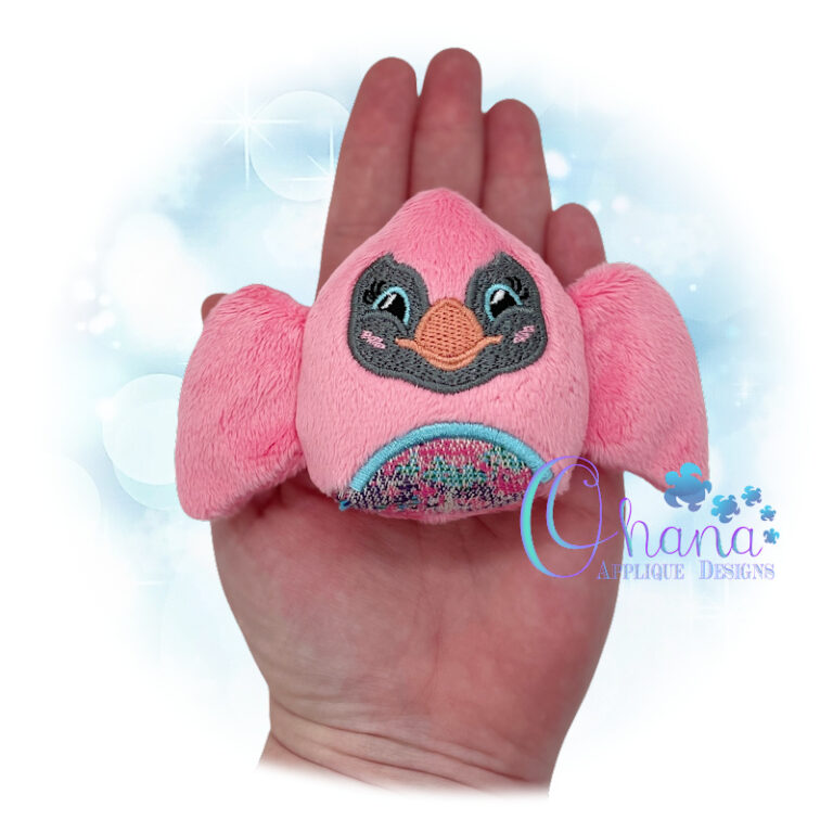 Cardinal Eggie Stuffie Embroidery - Ohana Applique Designs