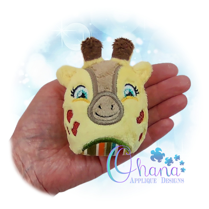 Giraffe Eggie Stuffie Embroidery Design- Ohana Applique Designs
