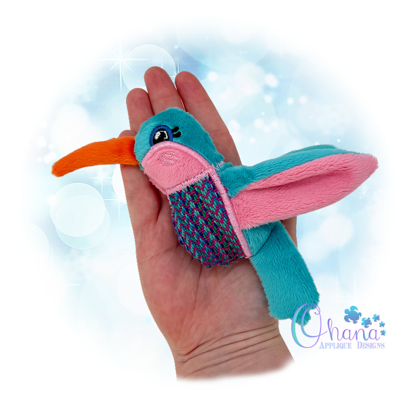 Hummingbird Stuffie Embroidery - Ohana Applique Designs