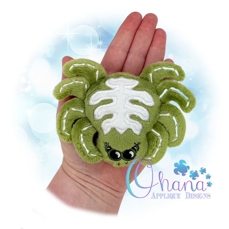 Skelly Spider Stuffie Embroidery - Ohana Applique Designs