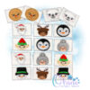 Christmas Friends Matching Card Game - Ohana Applique Designs