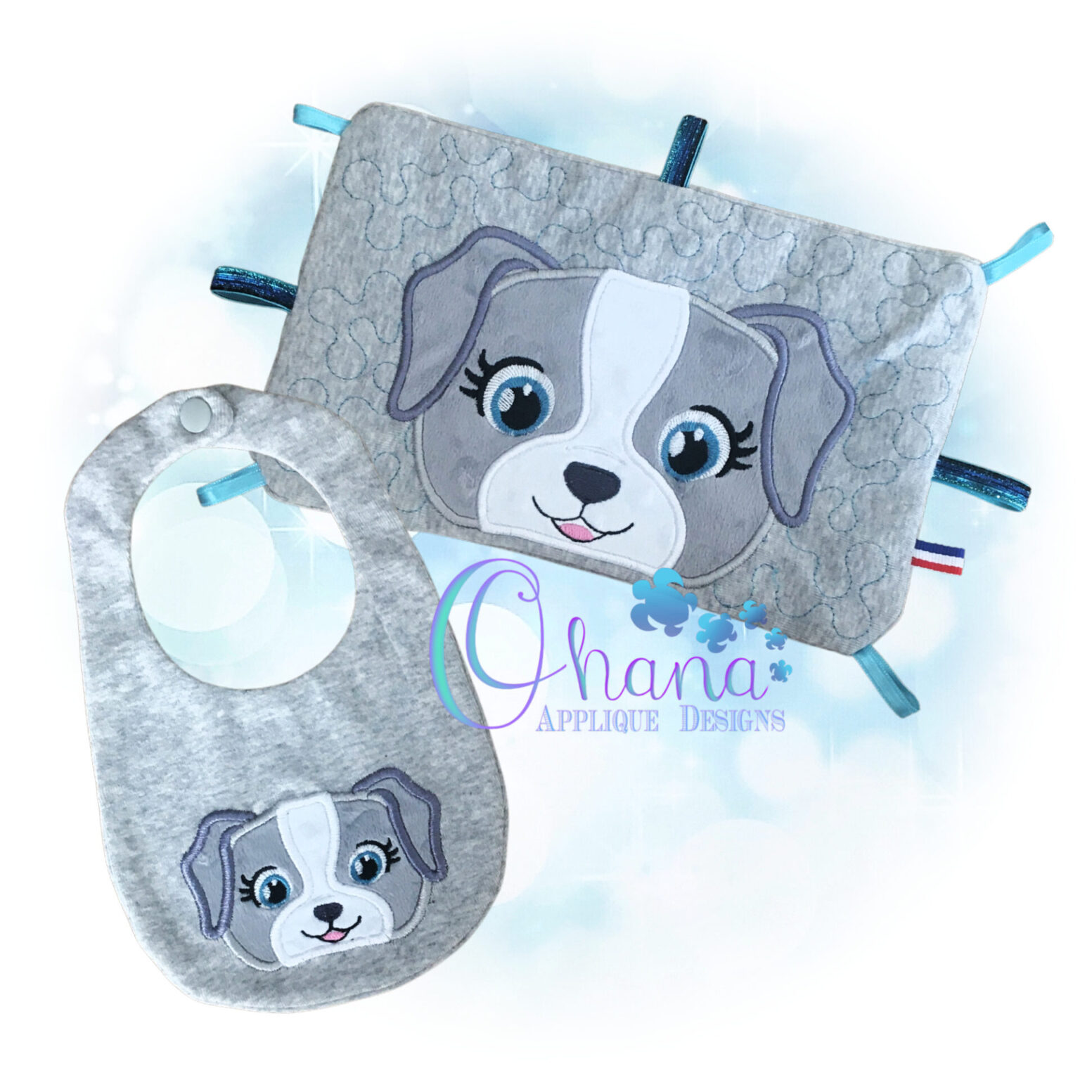 Rover Dog Peeker Embroidery Design - Ohana Applique Designs