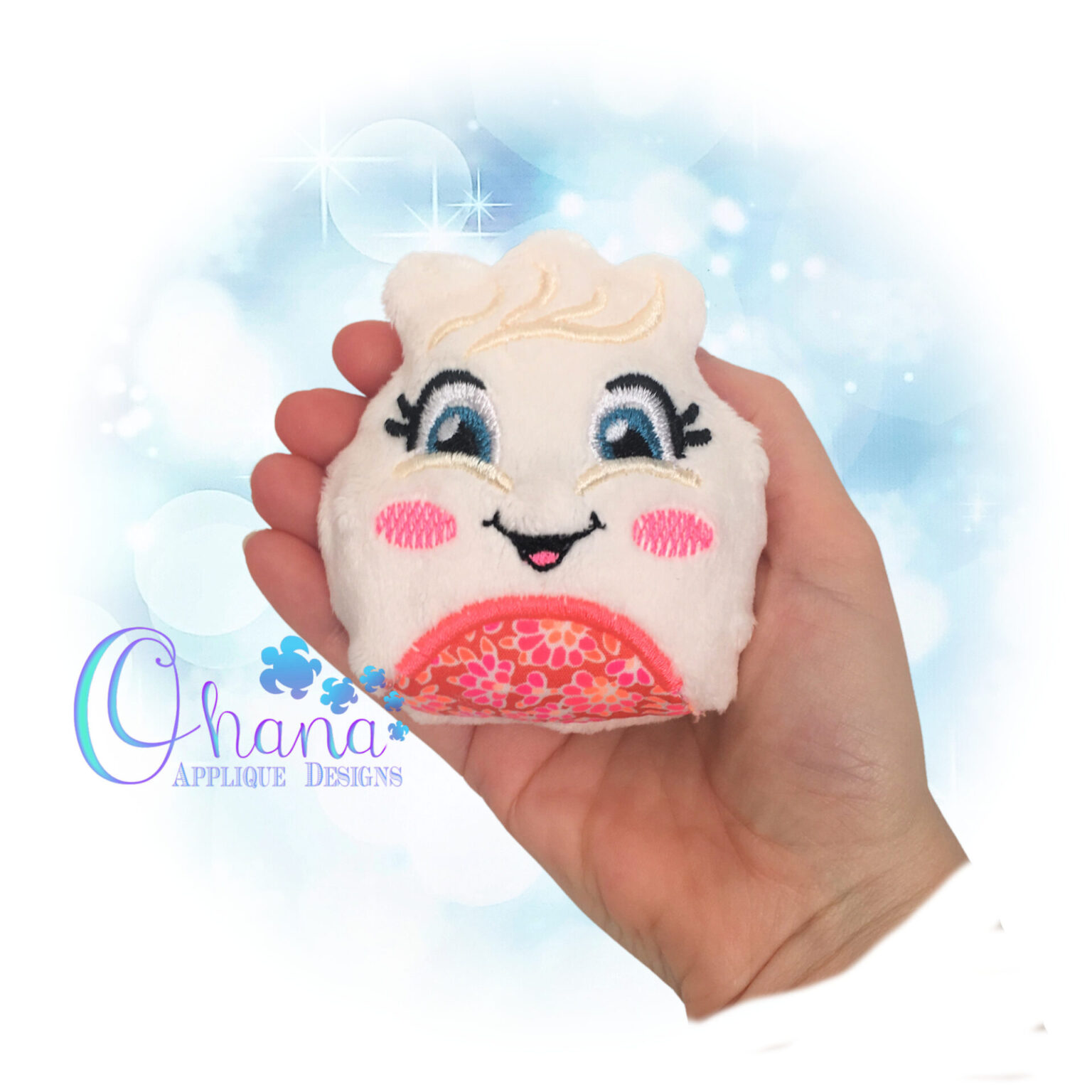 Dumpling Eggie Stuffie Embroidery Design - Ohana Applique Designs