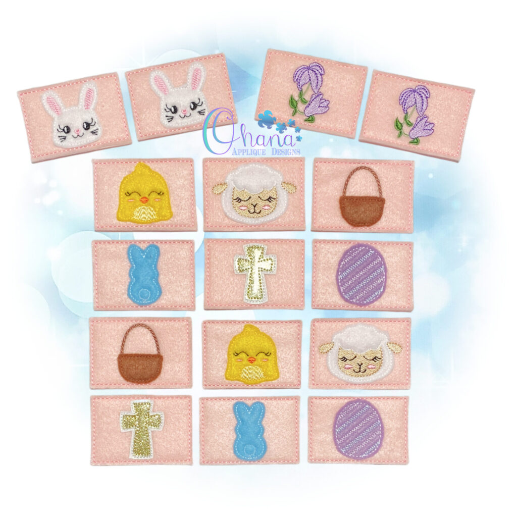 Easter Matching Card Game - Ohana Applique Designs