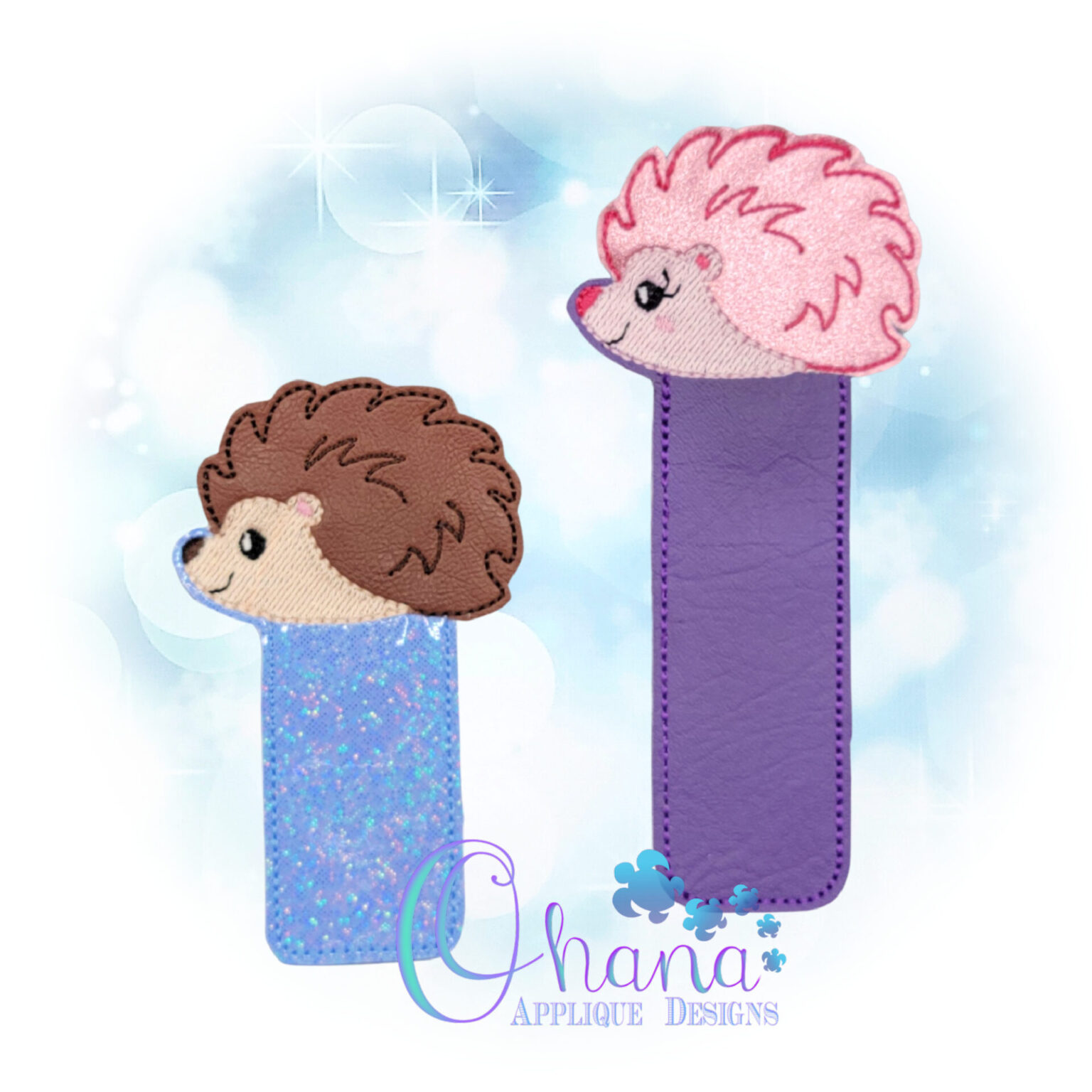 Hedgehog Bookmark Embroidery Design - Ohana Applique Designs