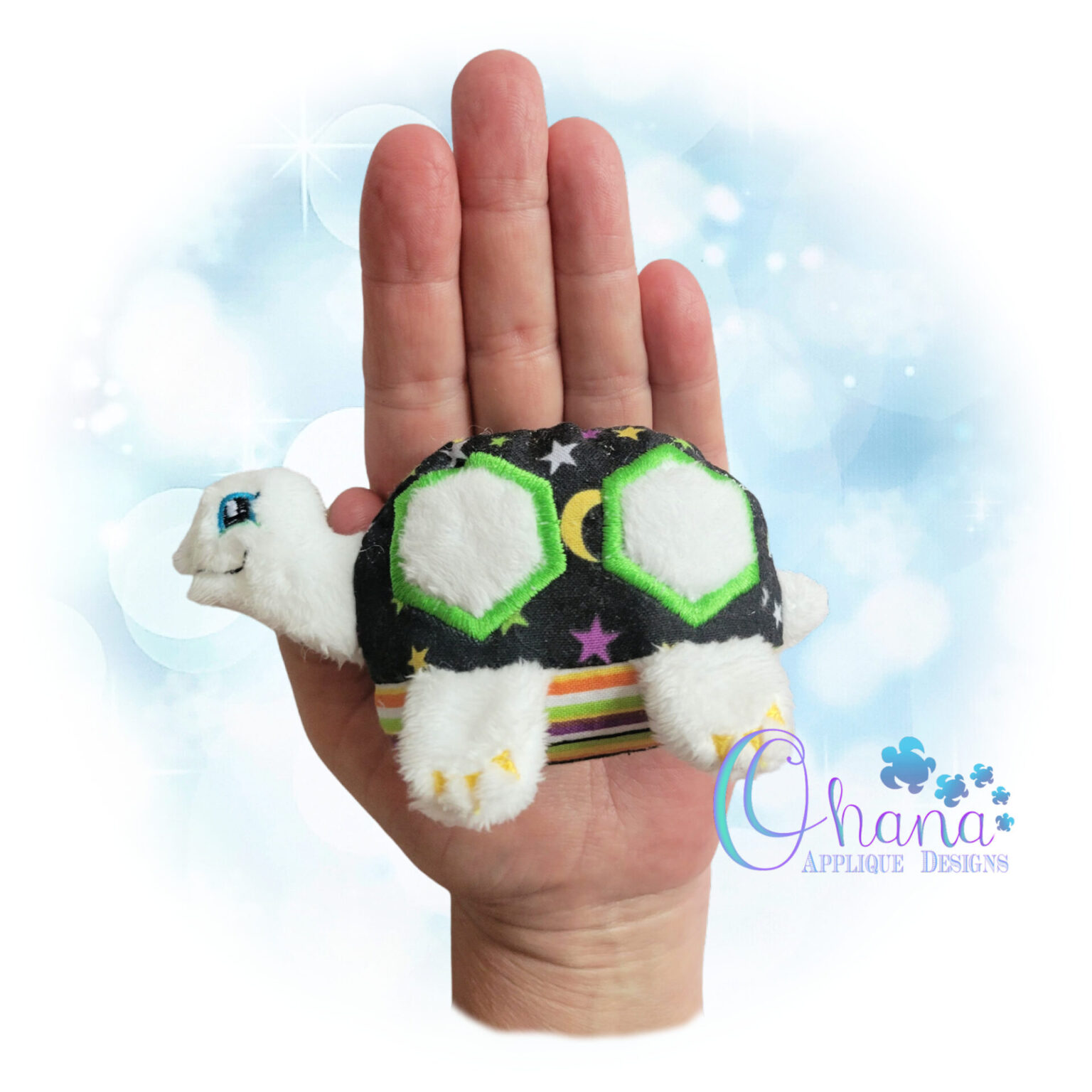 3D Turtle Stuffie Embroidery Design - Ohana Applique Designs