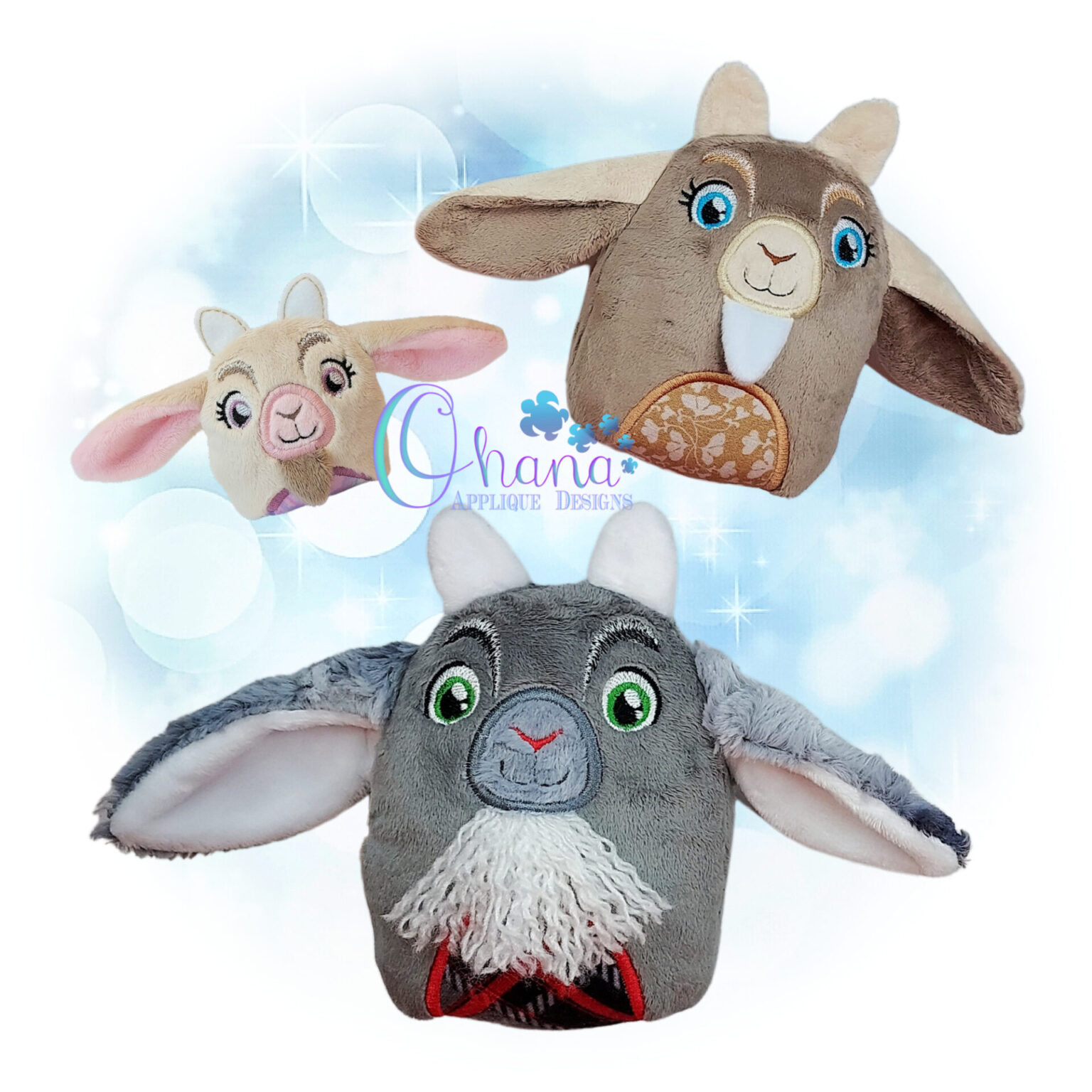 Goat Eggie Stuffie Design - Ohana Applique Designs