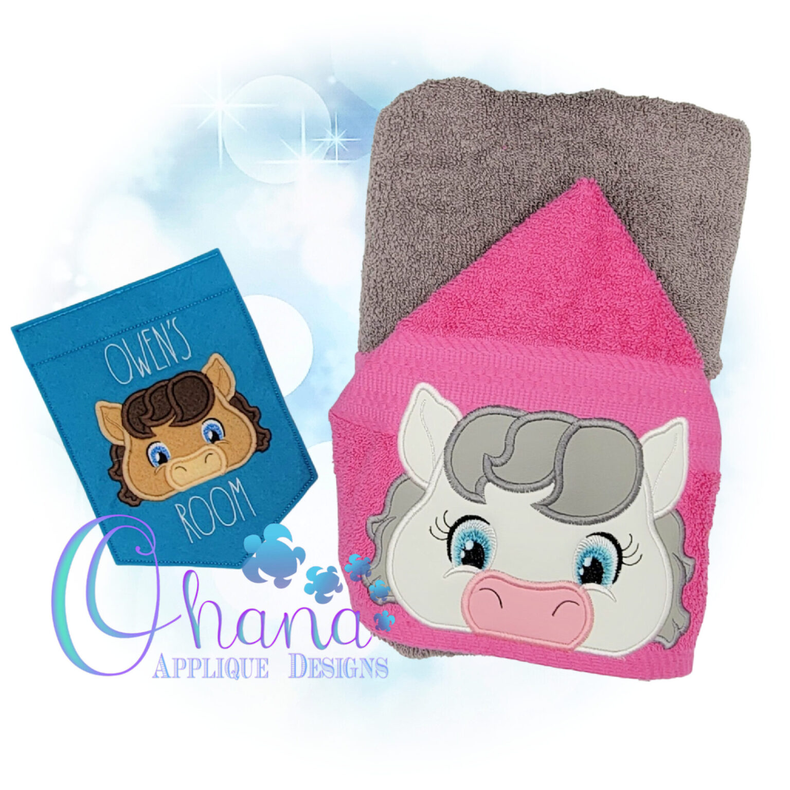 Horse Peeker Embroidery Design - Ohana Applique Designs