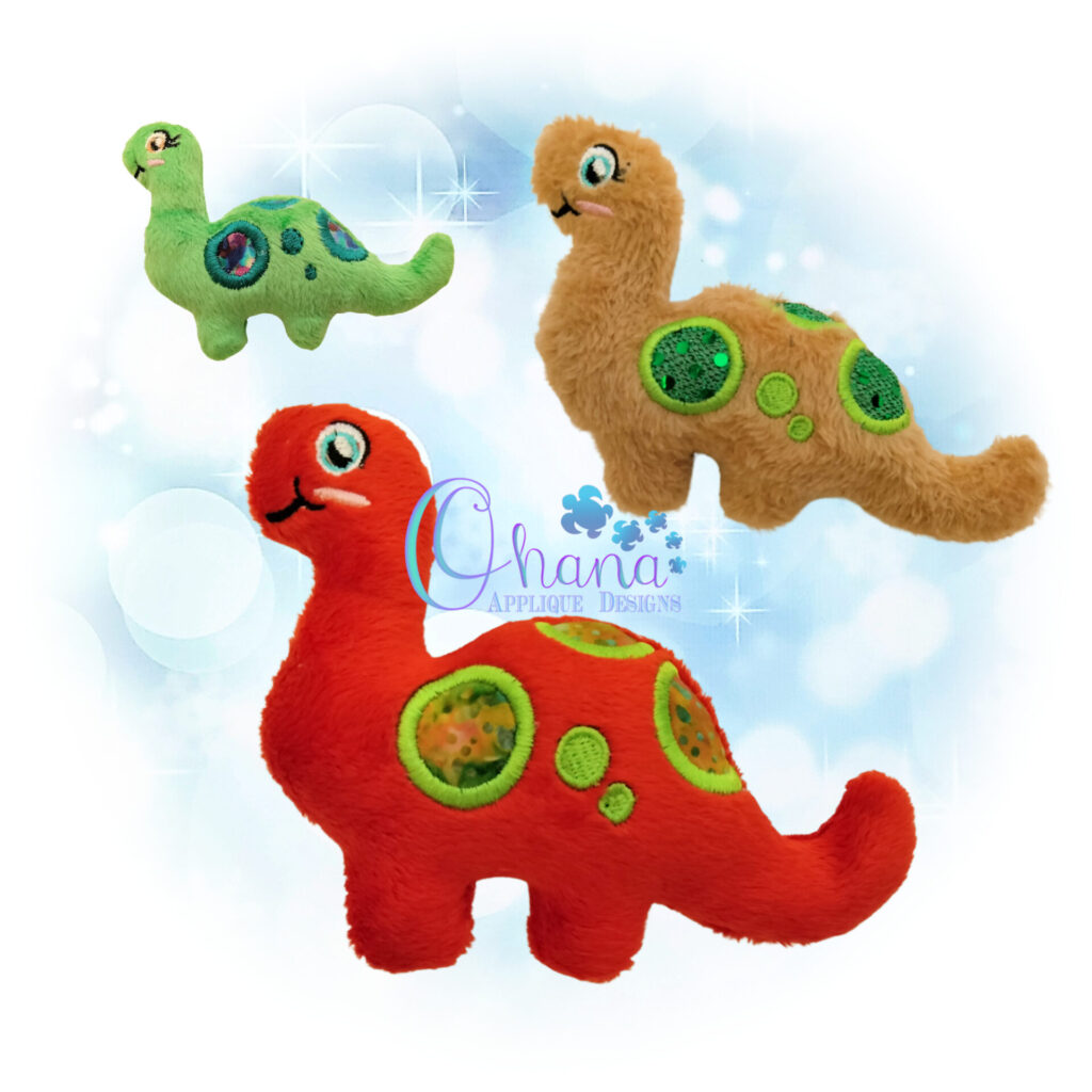 Louis Long Neck Stuffie Embroidery Design - Ohana Applique Designs