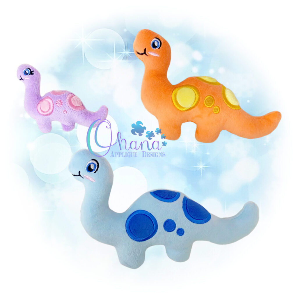 Louis Long Neck Stuffie Embroidery Design - Ohana Applique Designs