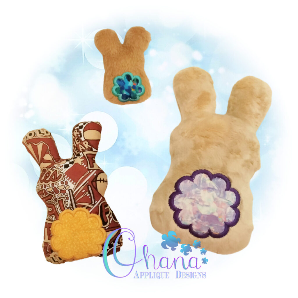 Bunny Buns Stuffie Design - Ohana Applique Designs