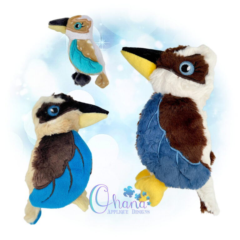 Kookaburra Stuffie Embroidery Design - Ohana Applique Designs