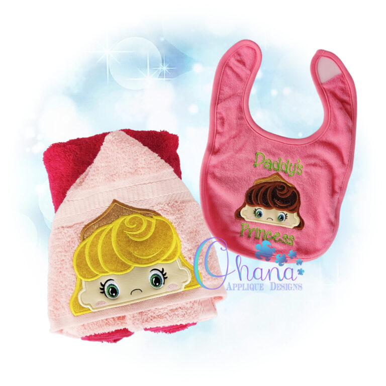 Pink Princess Peeker Design - Ohana Applique Designs