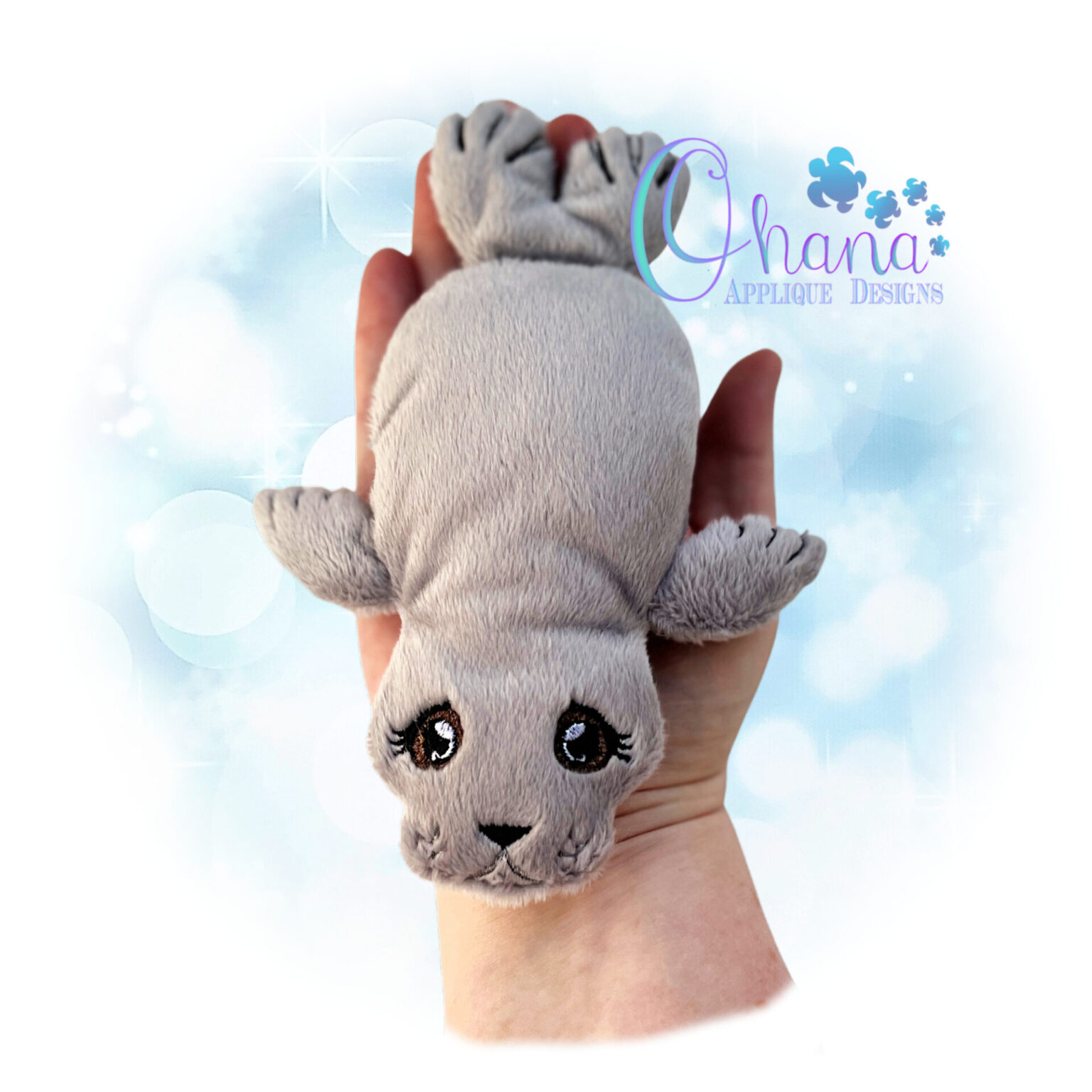 Floppy Seal Stuffie Embroidery Design - Ohana Applique Designs
