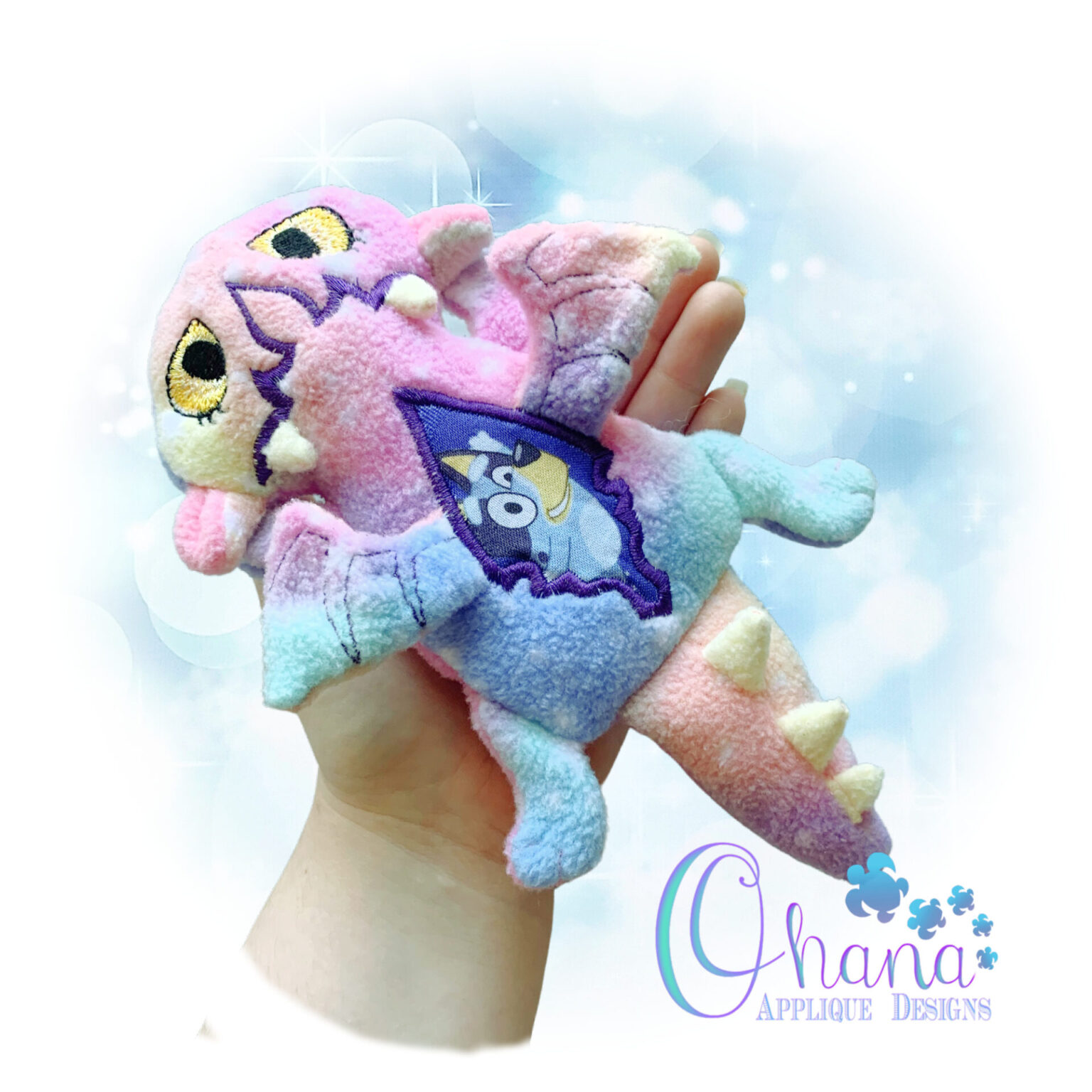 Floppy Dragon Stuffie Design - Ohana Applique Designs