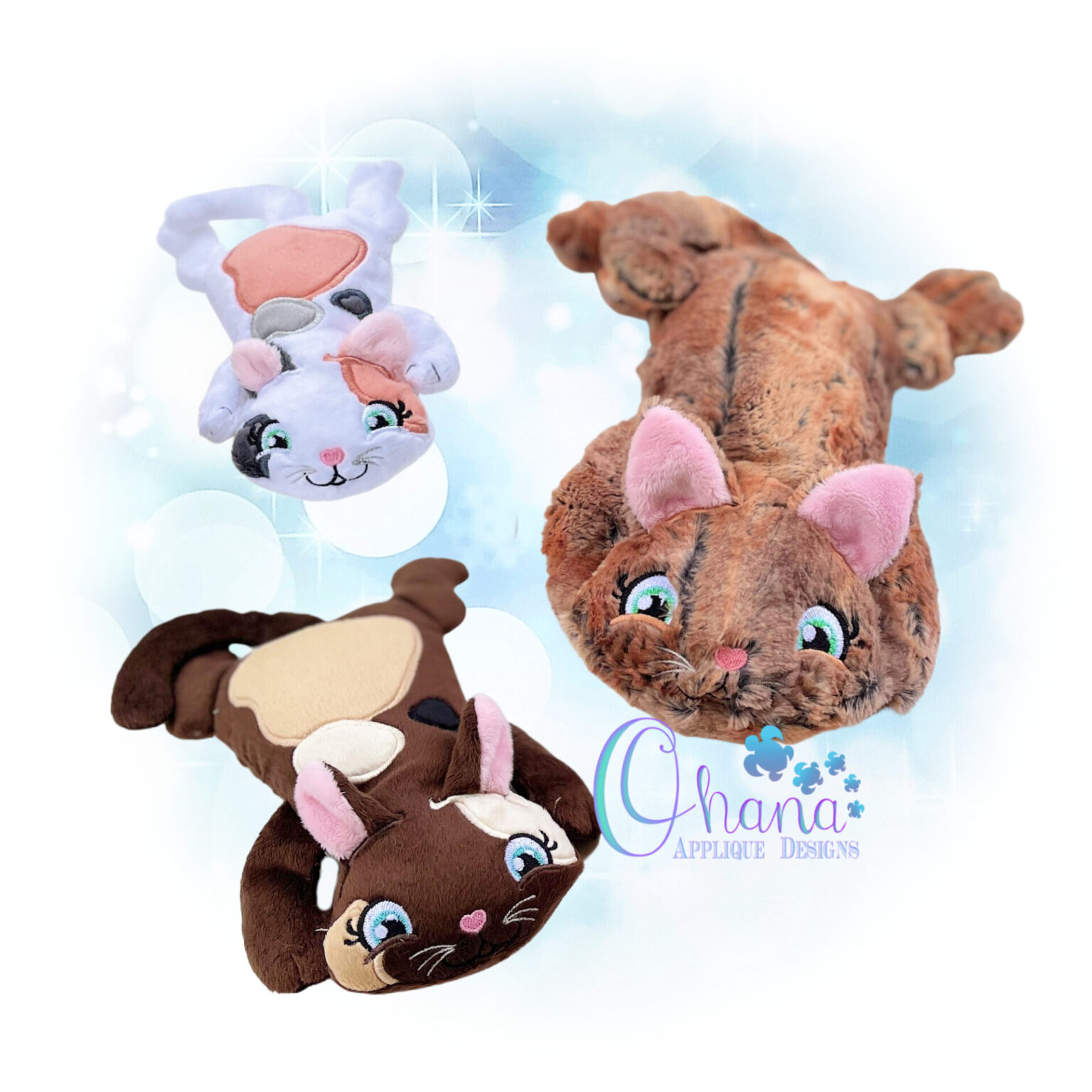 Floppy Cat Stuffie Design - Ohana Applique Designs