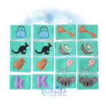 Letter K Matching Card Game - Ohana Applique Designs
