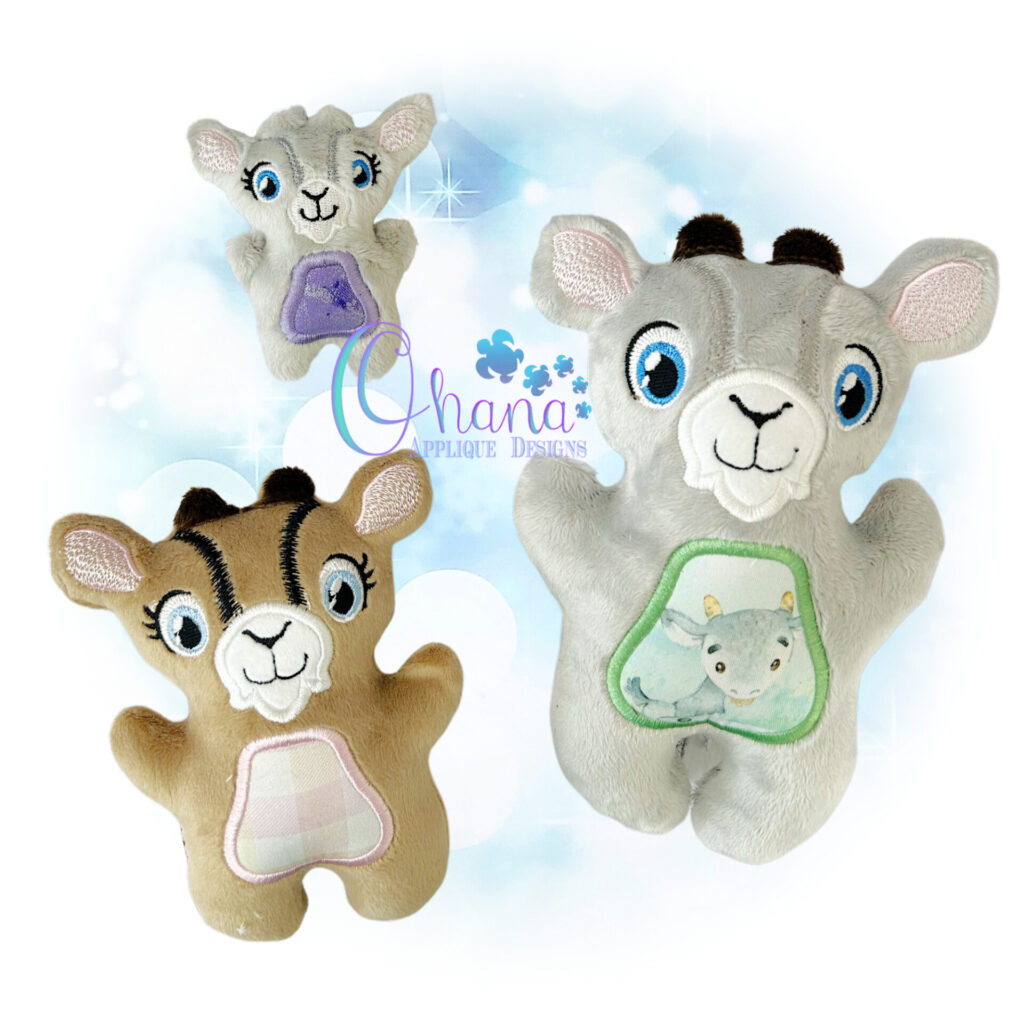 Gracie Goat Stuffie Design - Ohana Applique Designs