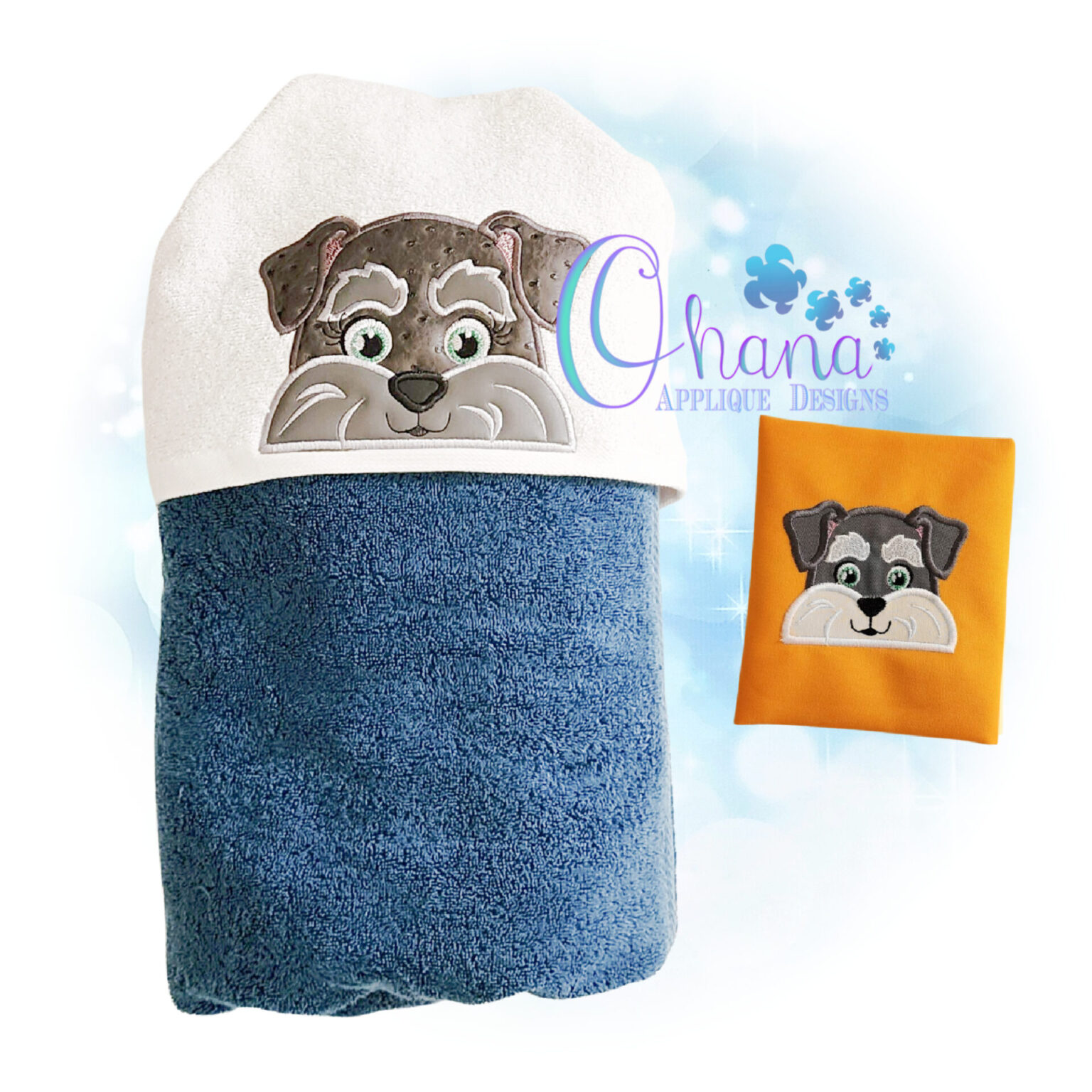 Schnauzer Peeker Design - Ohana Applique Designs