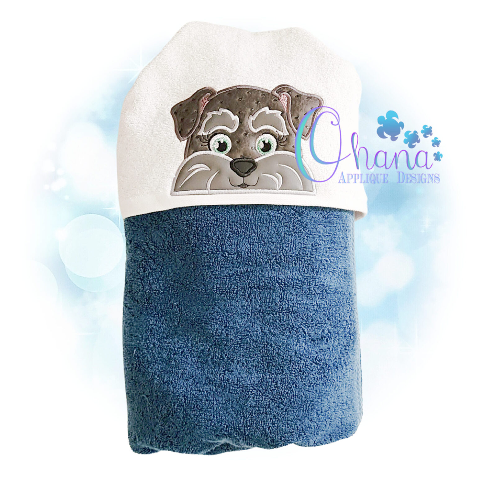 Schnauzer Peeker Design - Ohana Applique Designs