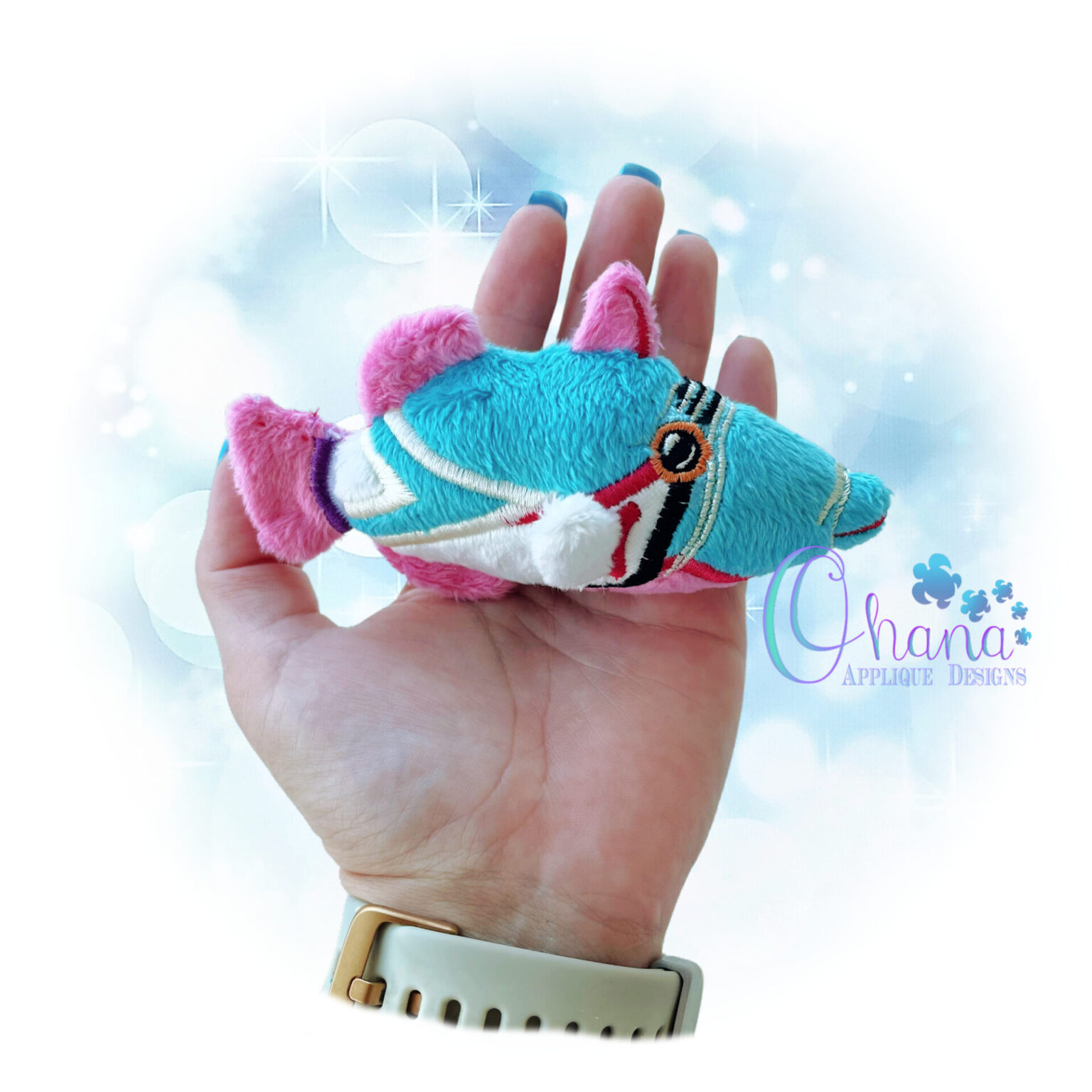 Triggerfish Stuffie Embroidery Design - Ohana Applique Designs