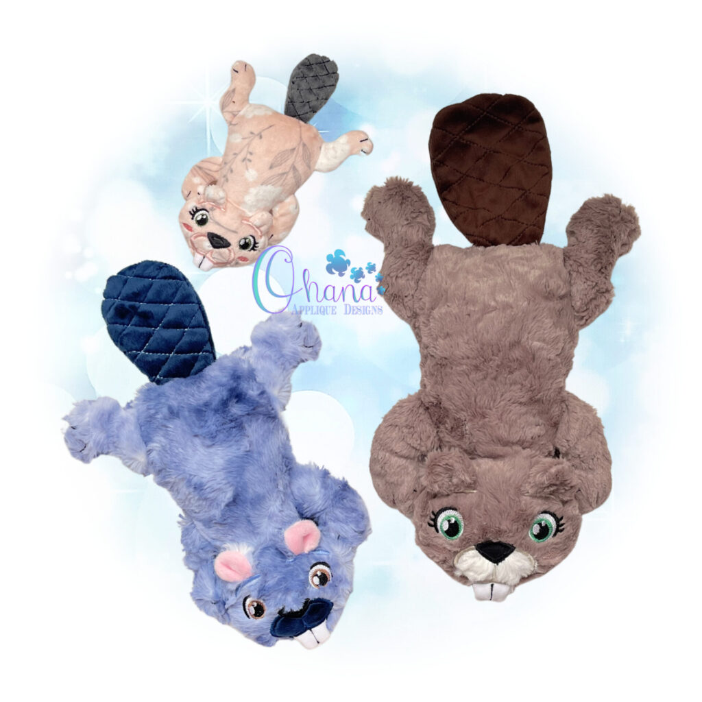 Floppy Beaver Stuffie Design - Ohana Applique Designs