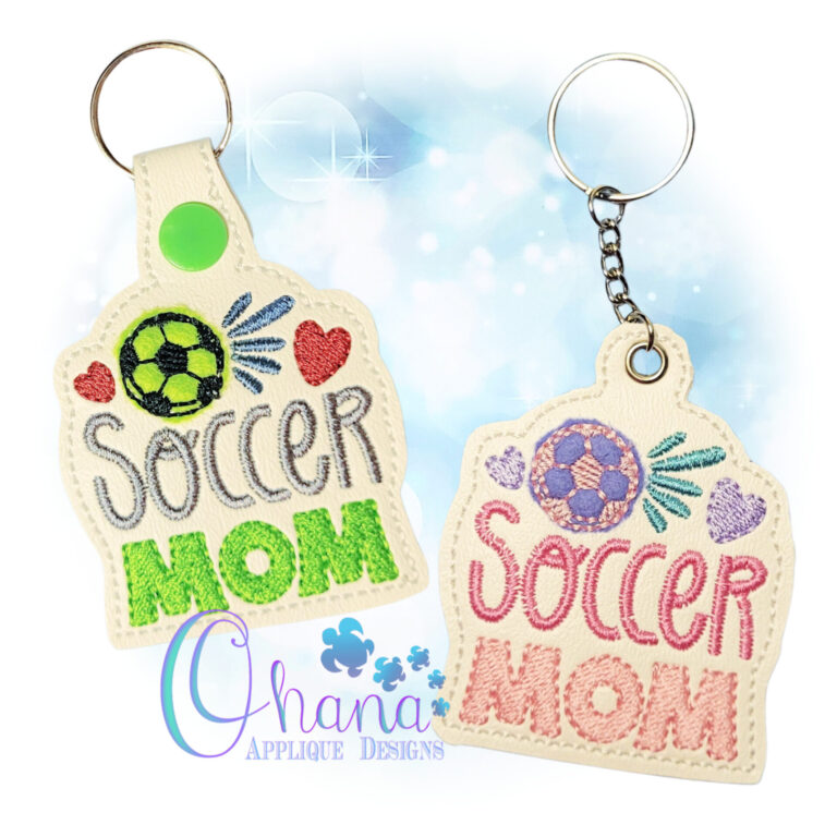 Soccer Mom Key Chain Design - Ohana Applique Designs