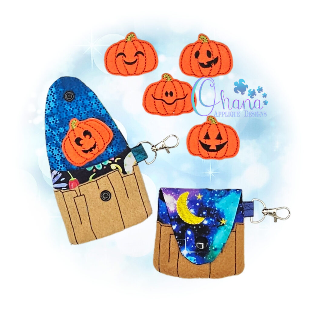 5 Little Pumpkins Coin Purse Play Set Design - Ohana Applique Designs
