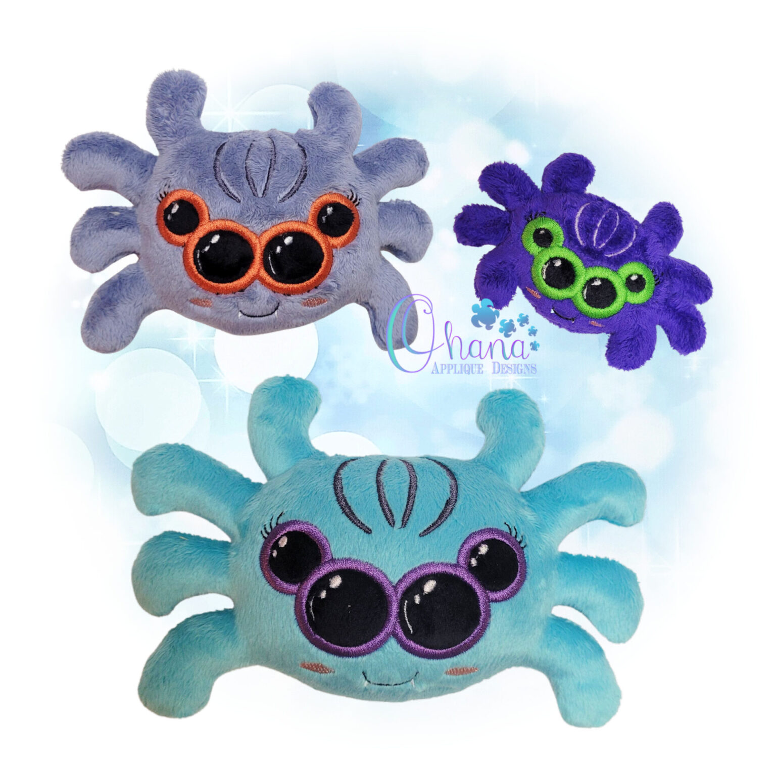 Sawyer Spider Stuffie Embroidery Design - Ohana Applique Designs
