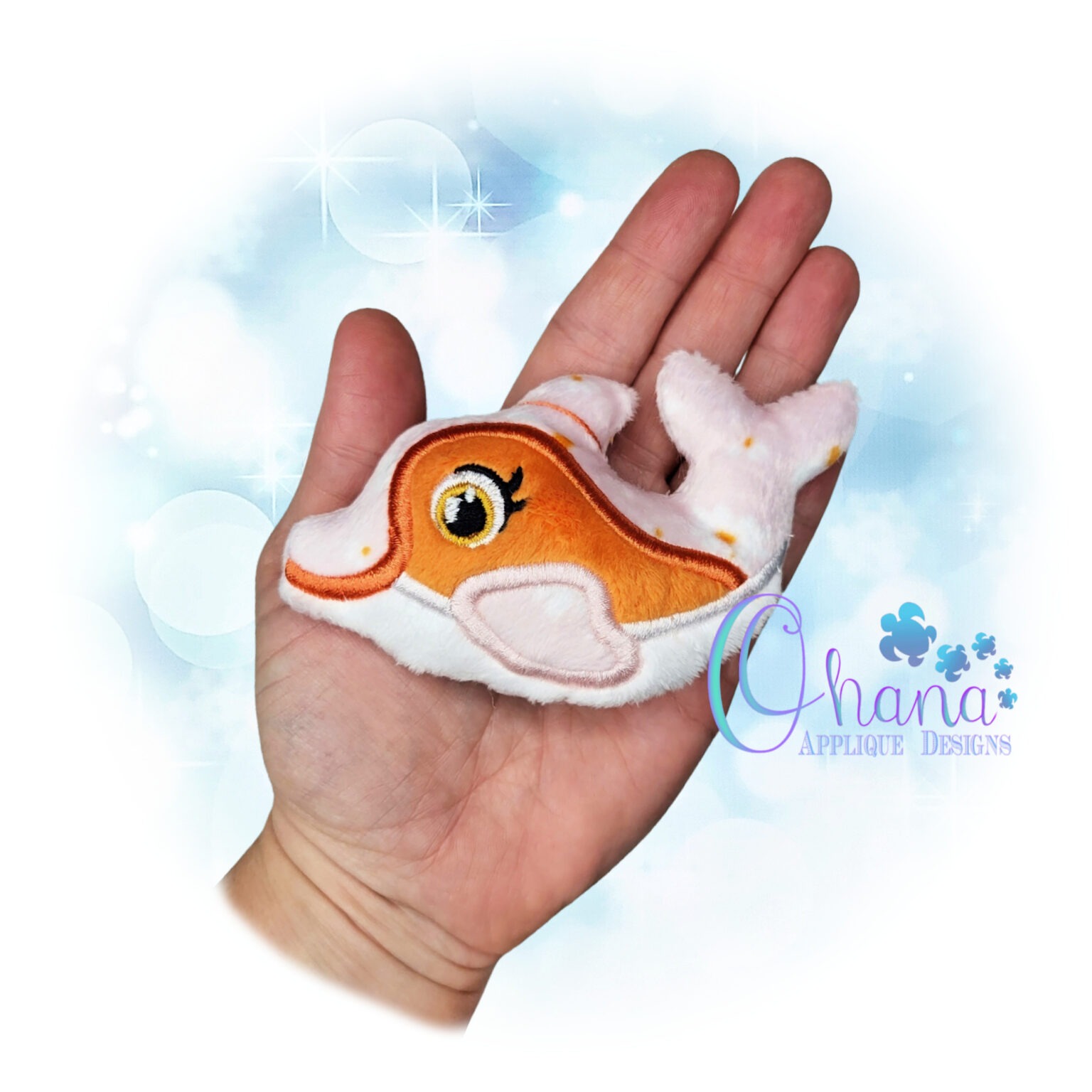 Darling Dolphin Stuffie Embroidery Design - Ohana Applique Designs