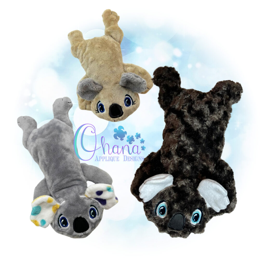 Floppy Koala Stuffie Embroidery Design - Ohana Applique Designs