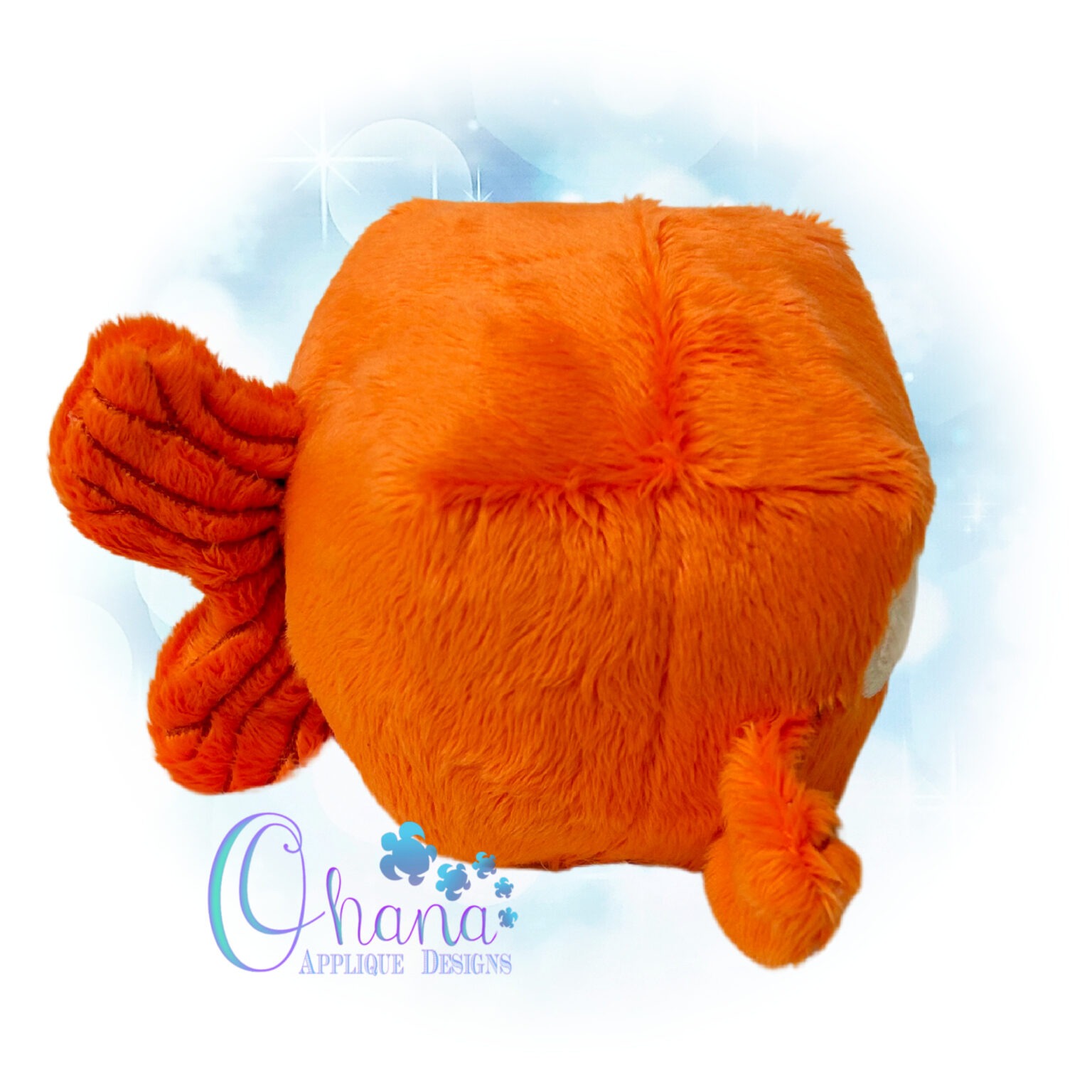 Goldfish Cuboid Cutie Stuffie Embroidery Design - Ohana Applique Designs