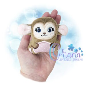 Pocket Monkey Stuffie Embroidery Design - Ohana Applique Designs