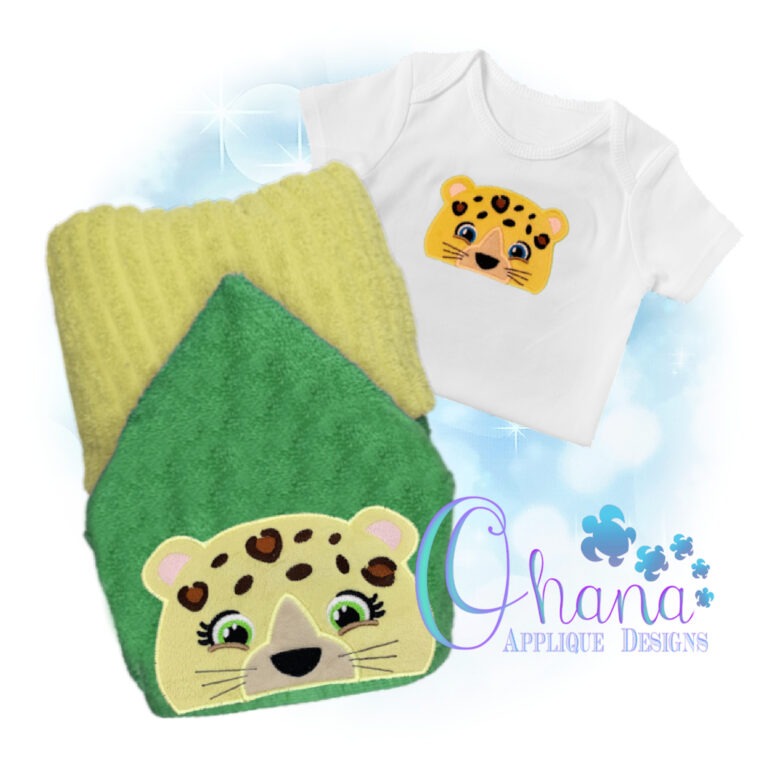 Leopard Peeker Embroidery Design - Ohana Applique Designs