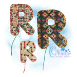 Letter R Lacing Board Embroidery Design - Ohana Applique Designs