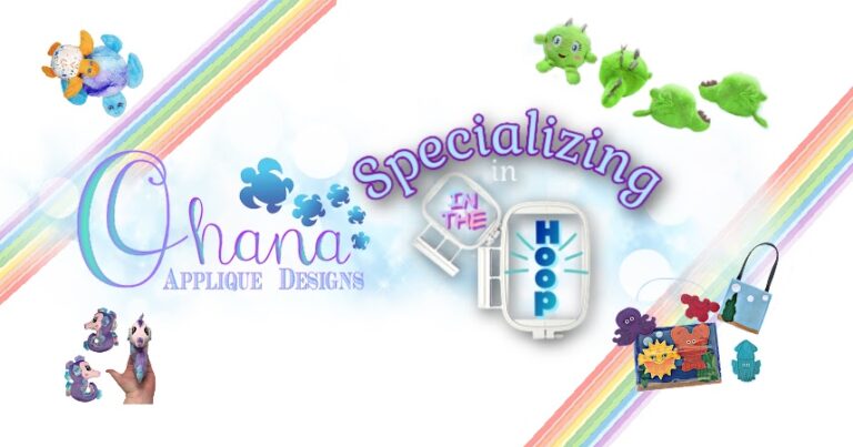 In the Hoop Machine Embroidery by OAD Home - Ohana Applique Designs