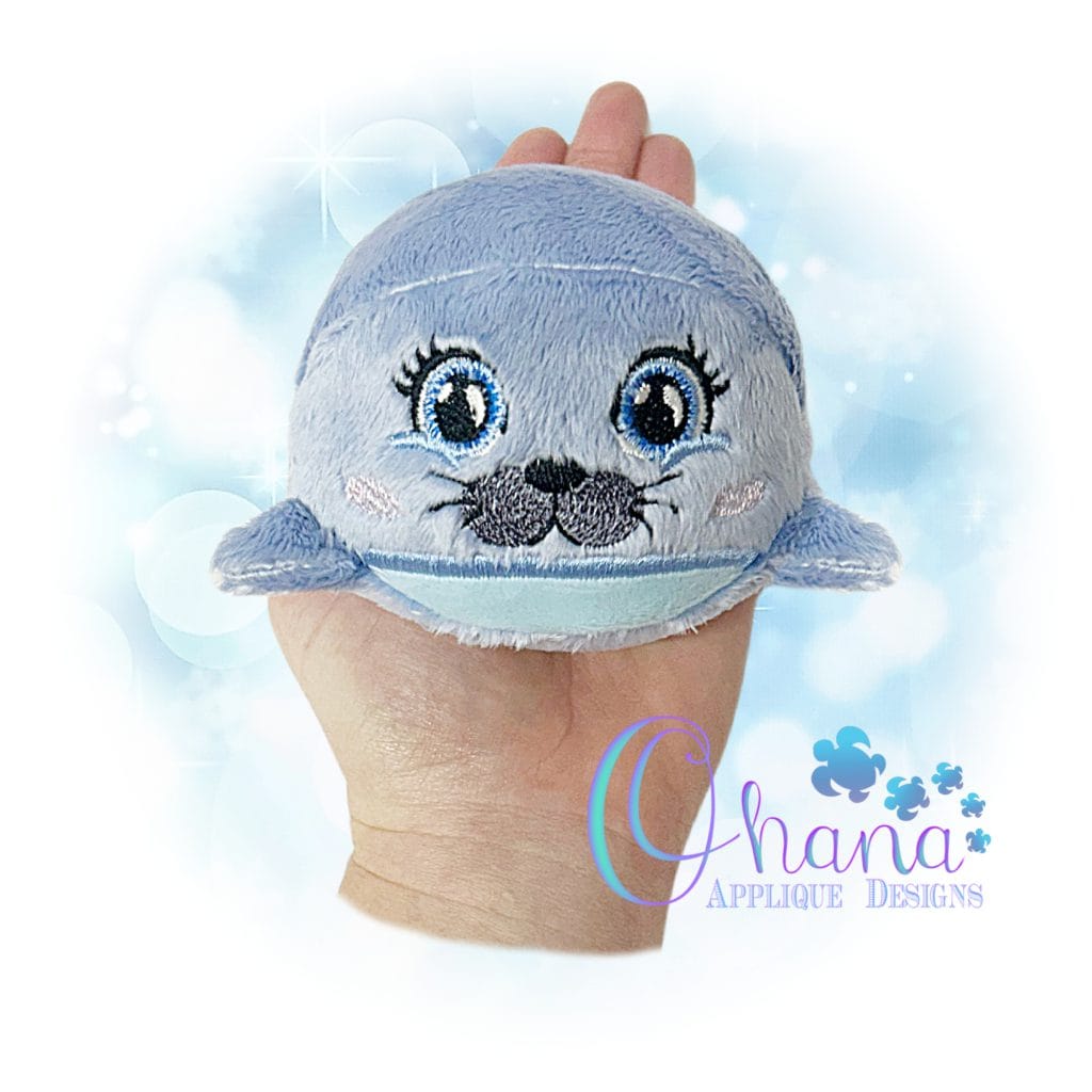 Seal Ball Stuffie Embroidery Design- Ohana Applique Designs